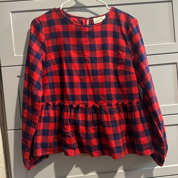 Universal Thread | Tops | Universal Threads Red And Navy Checkered Long ...
